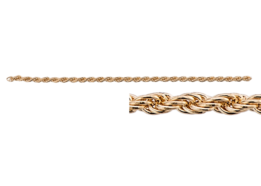 1.2mm Diamond cut Rope Chain, 1.2mm Diamond Cut Gold Rope Chain