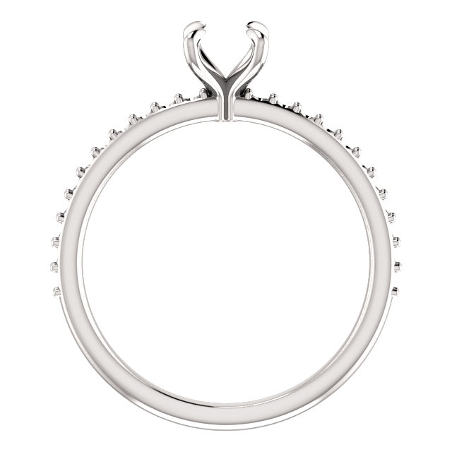 Solitaire Ring Mounting with Side Stones