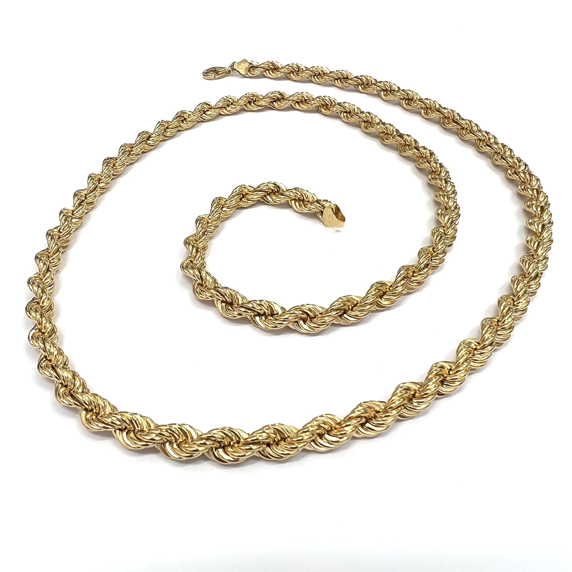 6.30mm Diamond Cut Rope Hollow Chain
